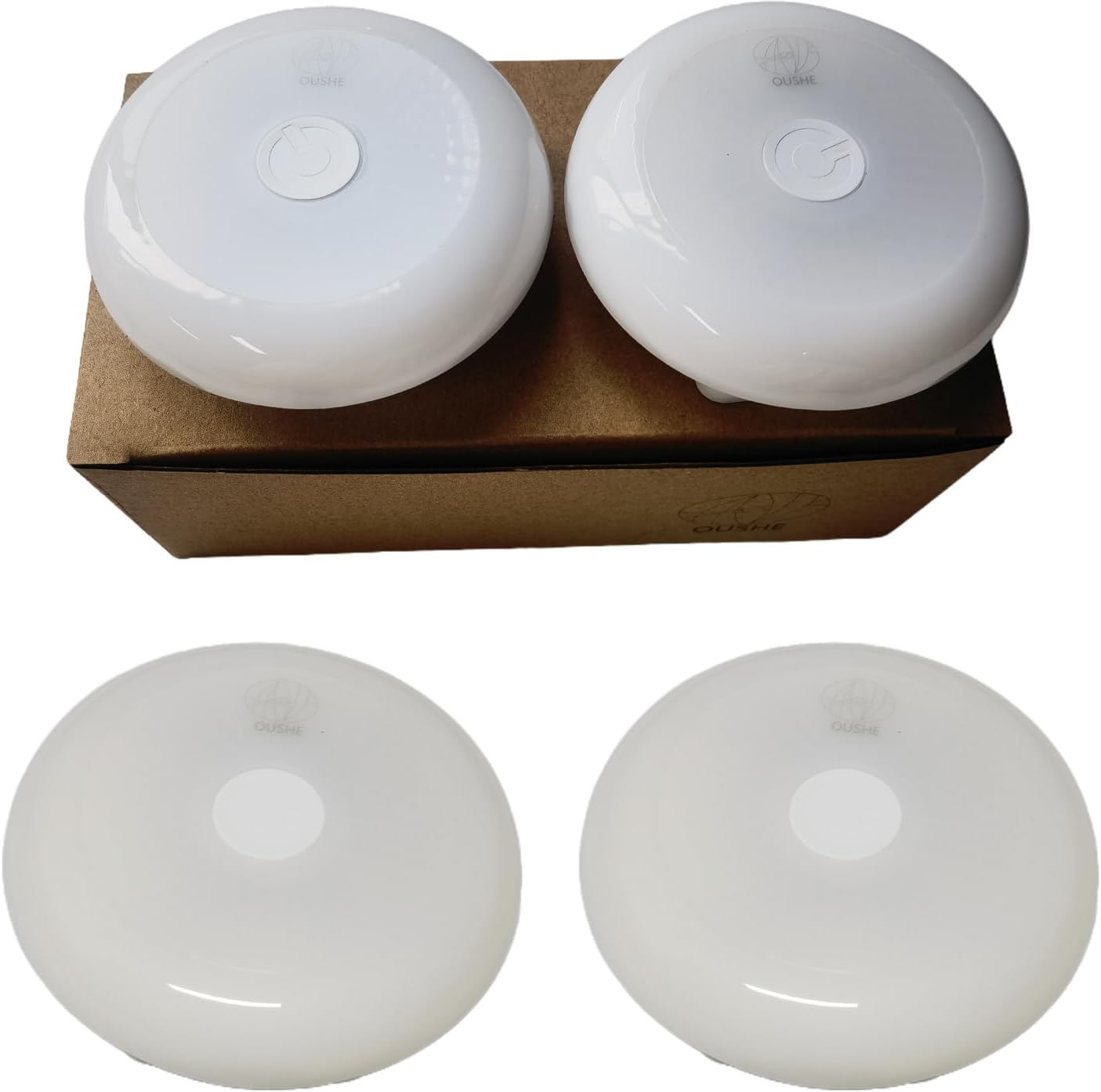 OUSHE Tap Lights Battery Powered Snap-on Design Strong Adhesive Night ...