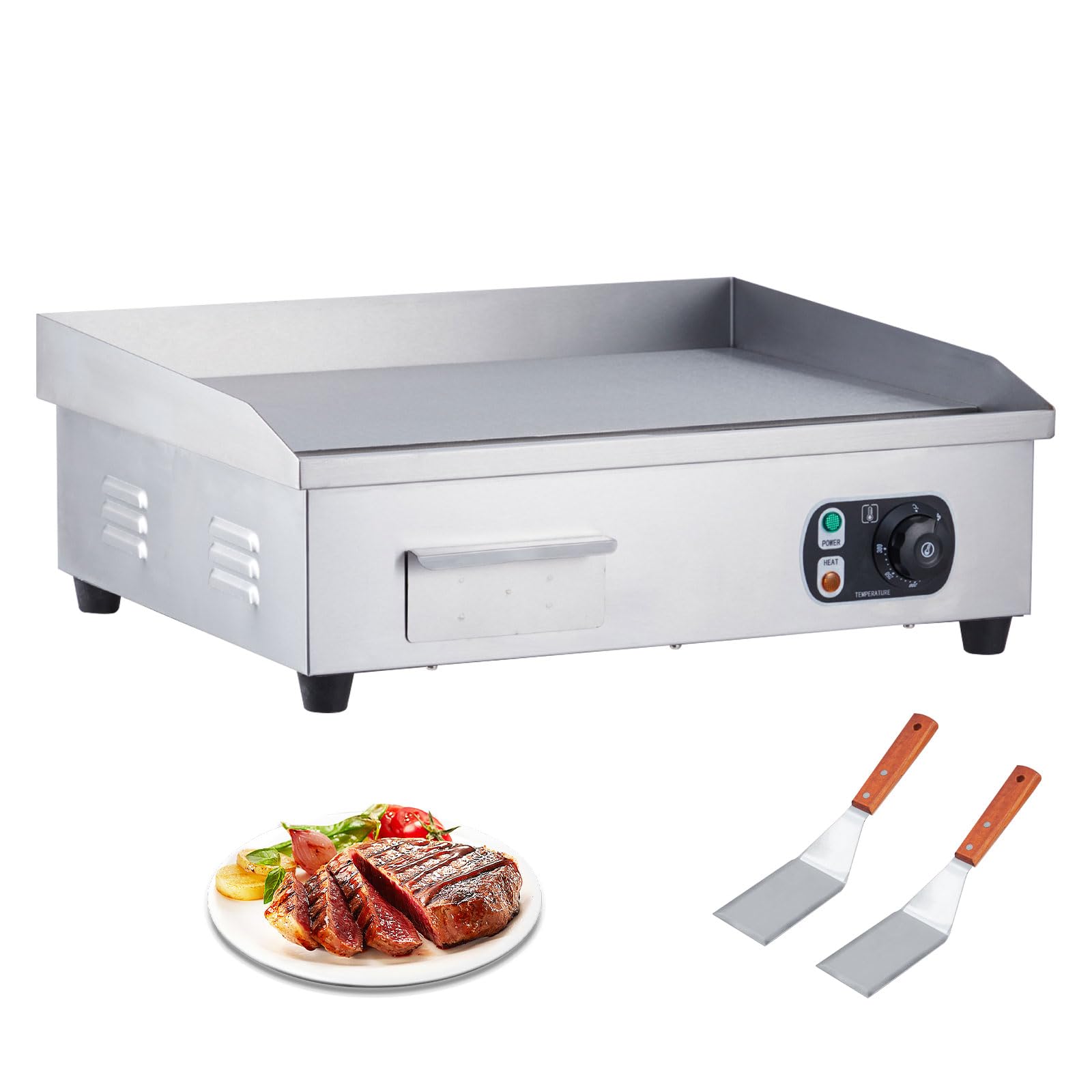 Amazon.com: Towallmark 1600W 21" Electric Countertop Flat Top Griddle ...