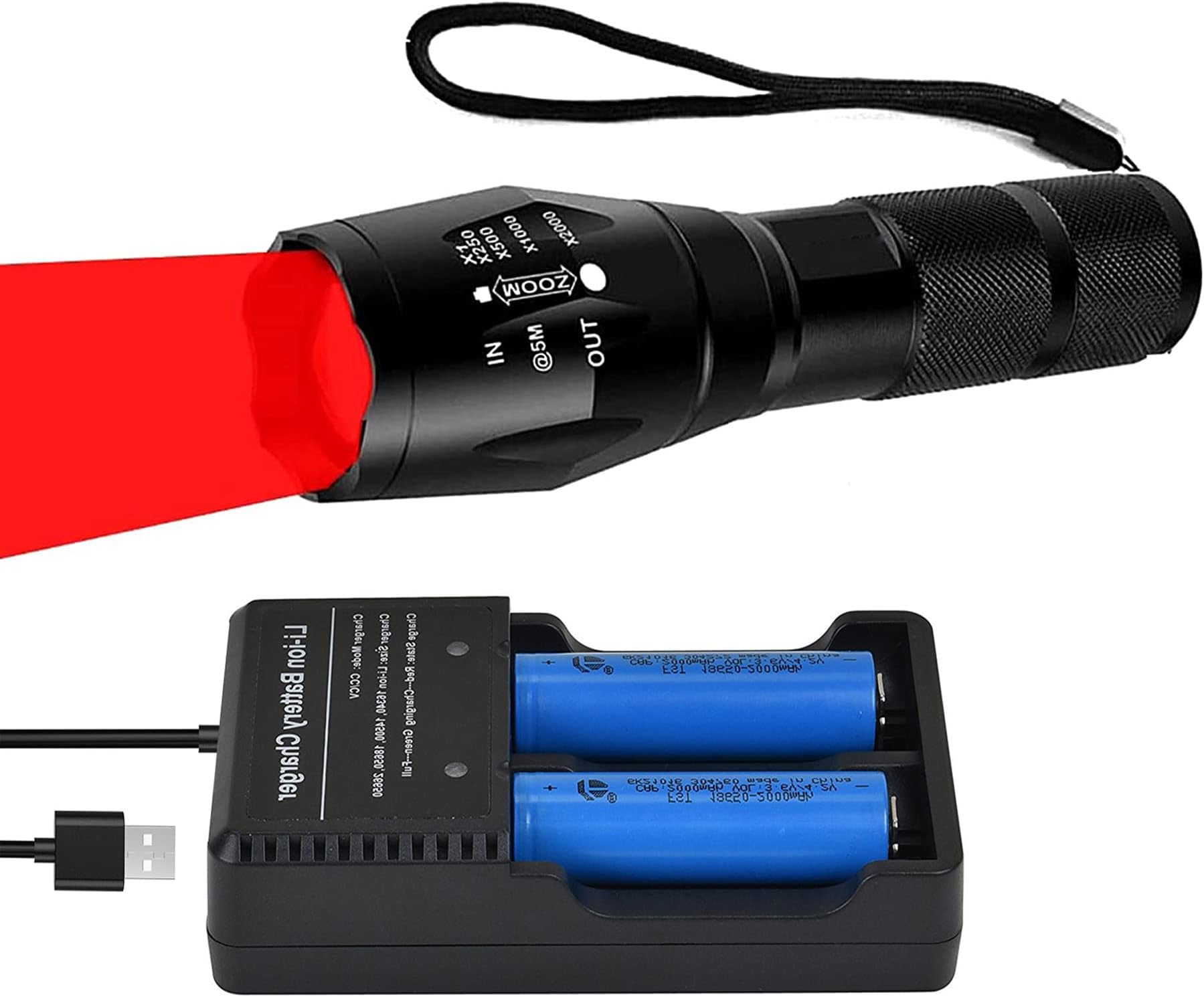 AuKvi Deep Red Light Flashlight 670nm Single Mode Long Range Red ...