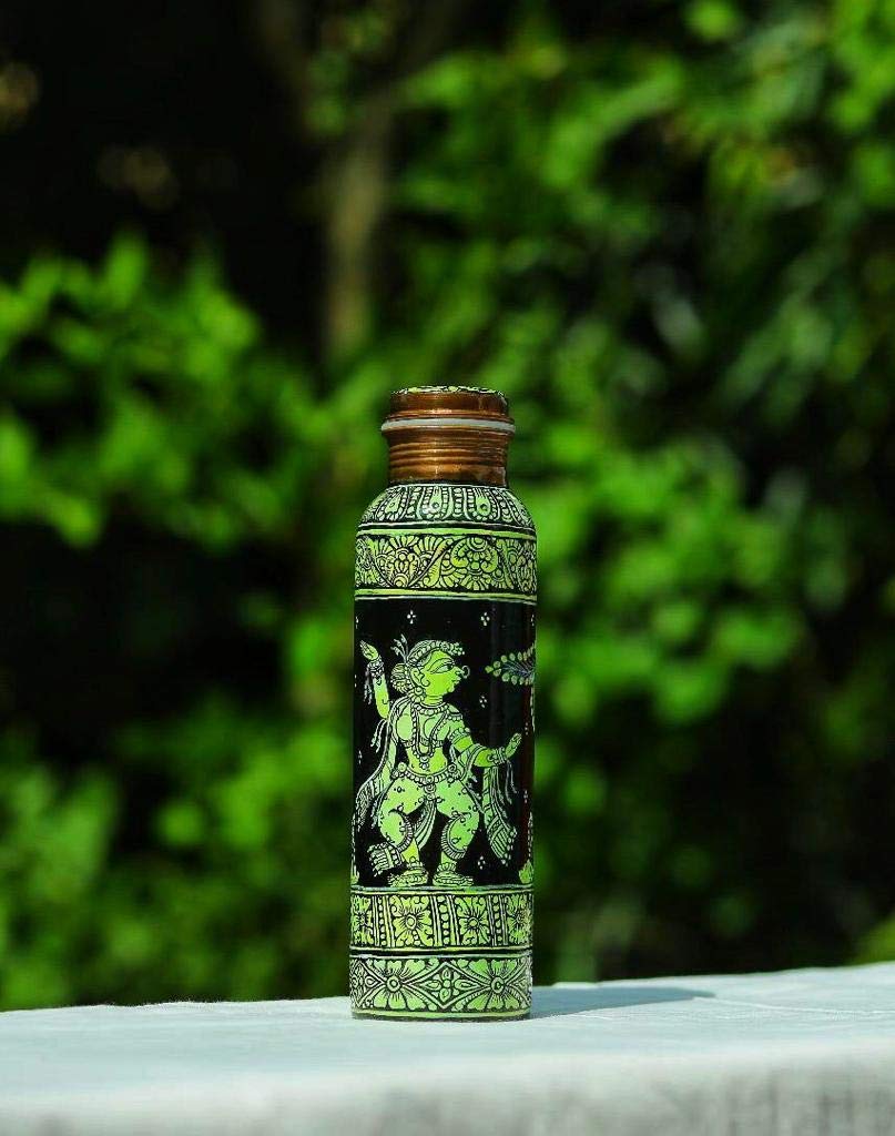 Copper Pattachitra Water Bottle/Bottle , Table Decor/Gift Accessories ...