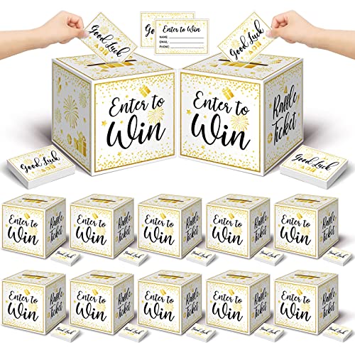 Snapklik.com : Colarr Raffle Box Gold Brass Donation Box Ballot Safe ...