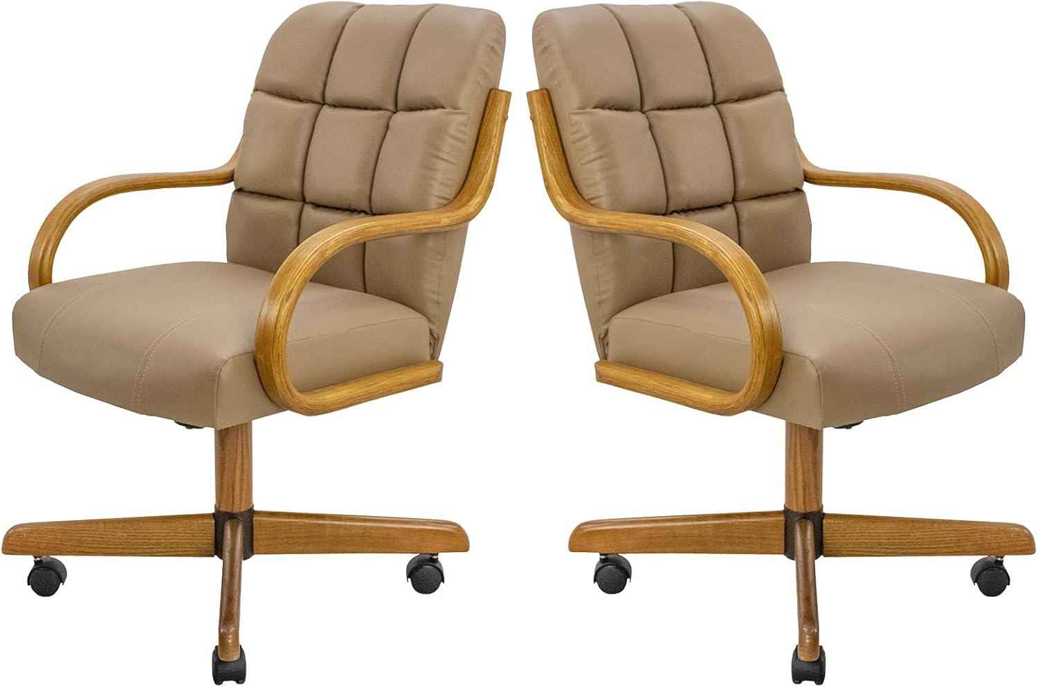 Amazon.com - Chromcraft Douglas Set of 2 Classic Caster Swivel Tilt ...