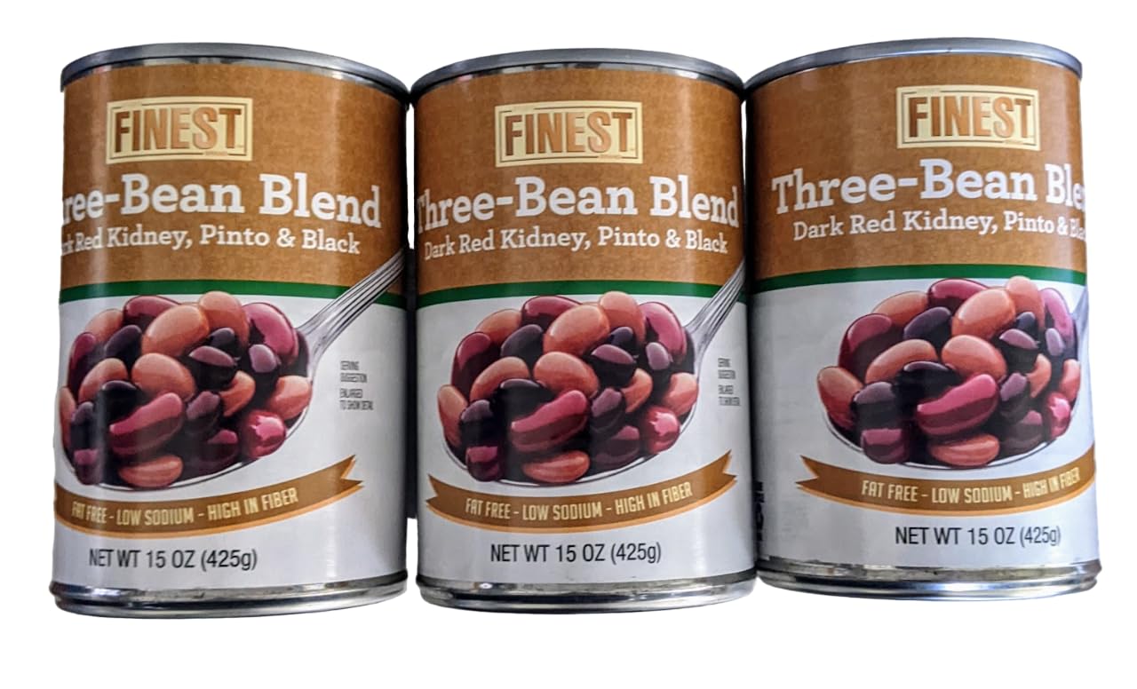 Amazon.com : Generic Finest Three Bean Salad- Dark Red Kidney, Pinto ...