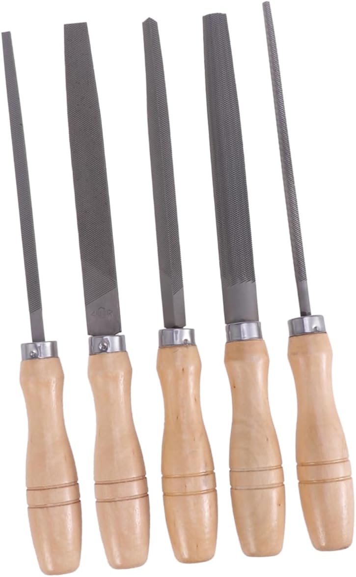 YARNOW Wooden Handle File 5pcs Rasp File Carbon Steel File Wooden ...