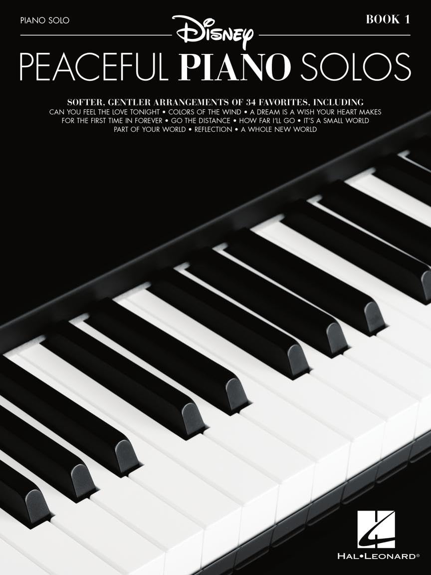 Disney Peaceful Piano Solos | Intermediate Piano Sheet Music Book | 34 ...