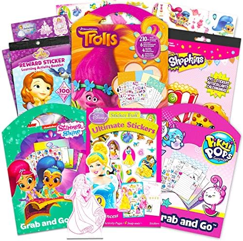 Amazon.com: Bulk Stickers for Girls Bundle ~ 6 Licensed Sticker ...