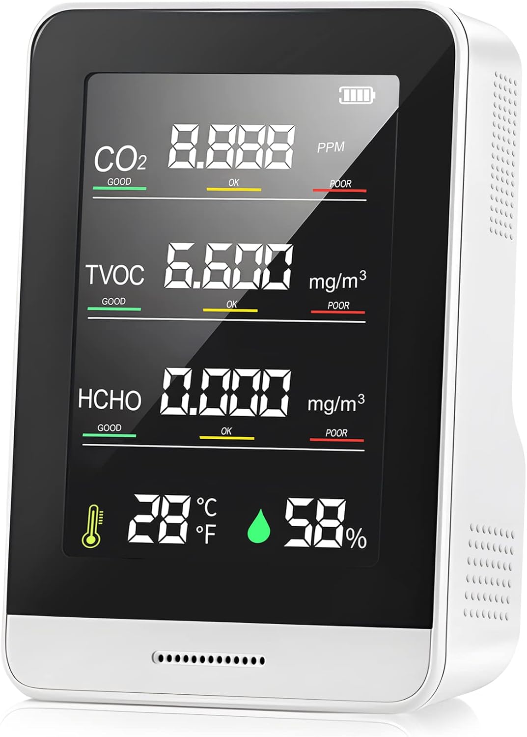 Yoiimiya 5 in 1 CO2 Meter Digital Temperature Humidity Sensor Tester ...