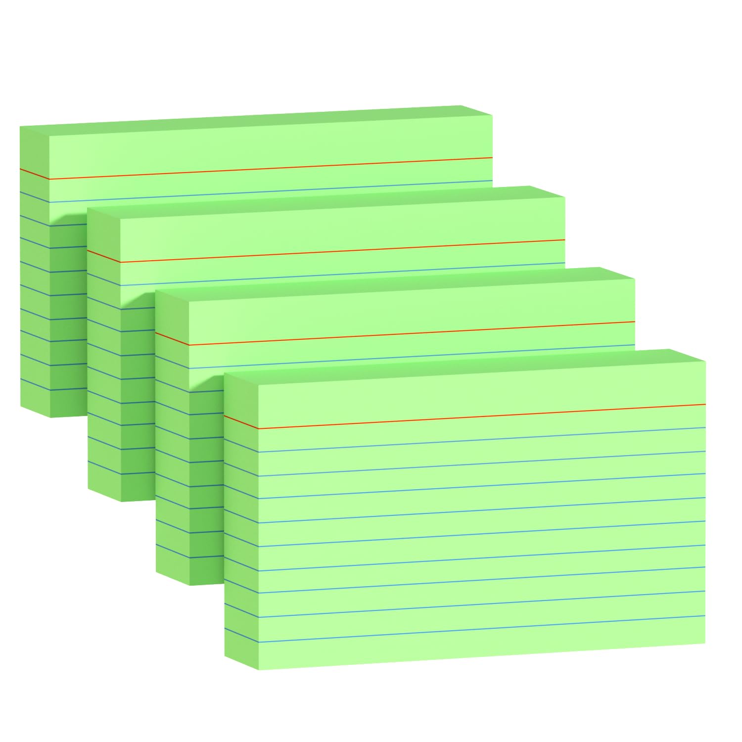 Snapklik.com : Green Index Cards 3x5 Inch - 200 Pack, Index Flash Cards ...