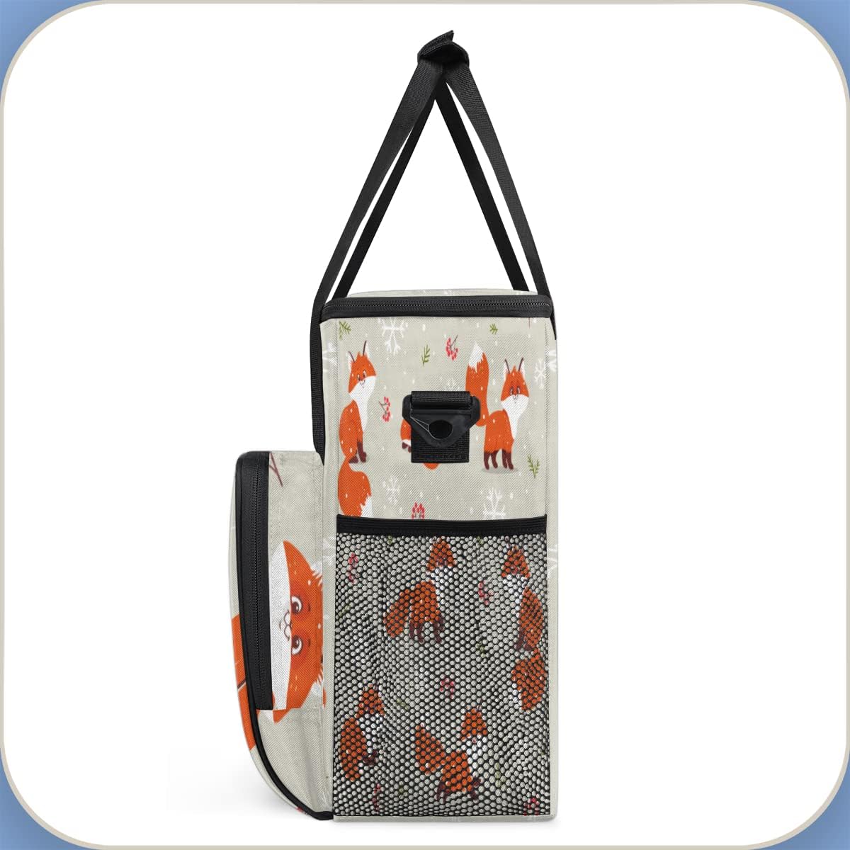 Winter Animal Cute Fox Coffee Maker Carring Bag Travel Storage Tote Bag ...