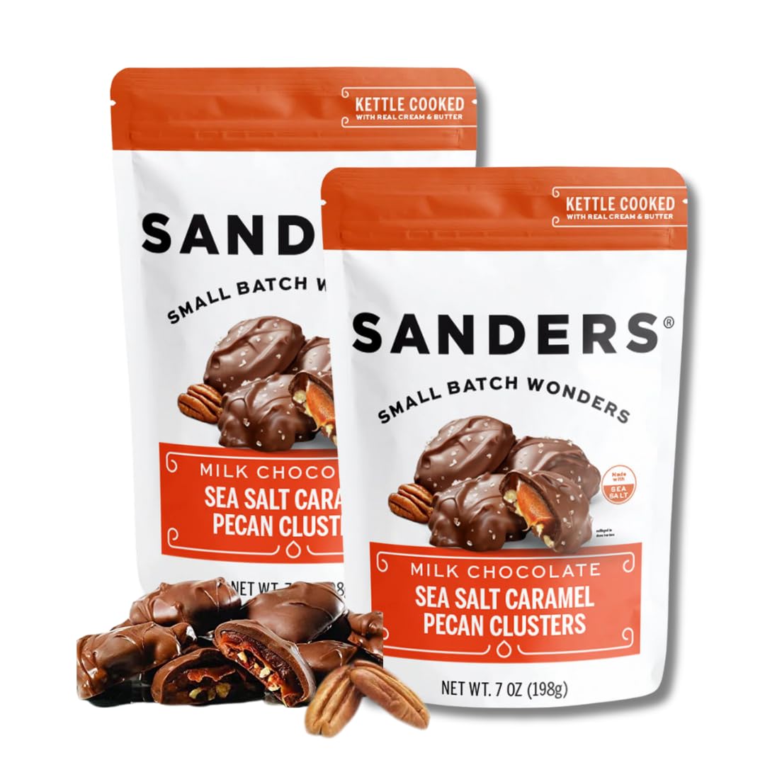 Amazon.com : Sander's Sea Salt Caramels 7 oz. Bags - Gift Pack of 2 by ...