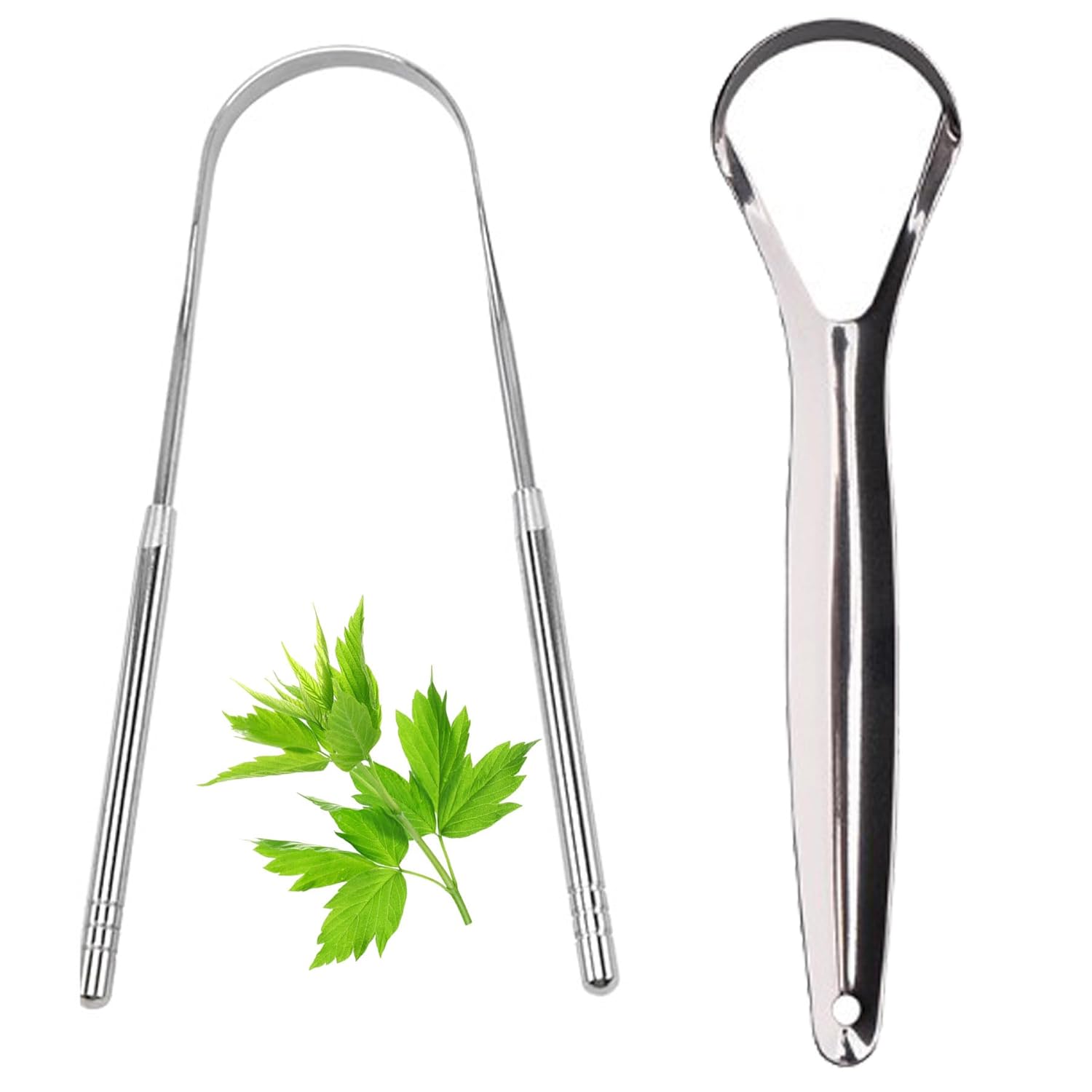 Amazon.com : Tongue Scraper, 2 Pack Stainless Steel Tongue Cleaners ...