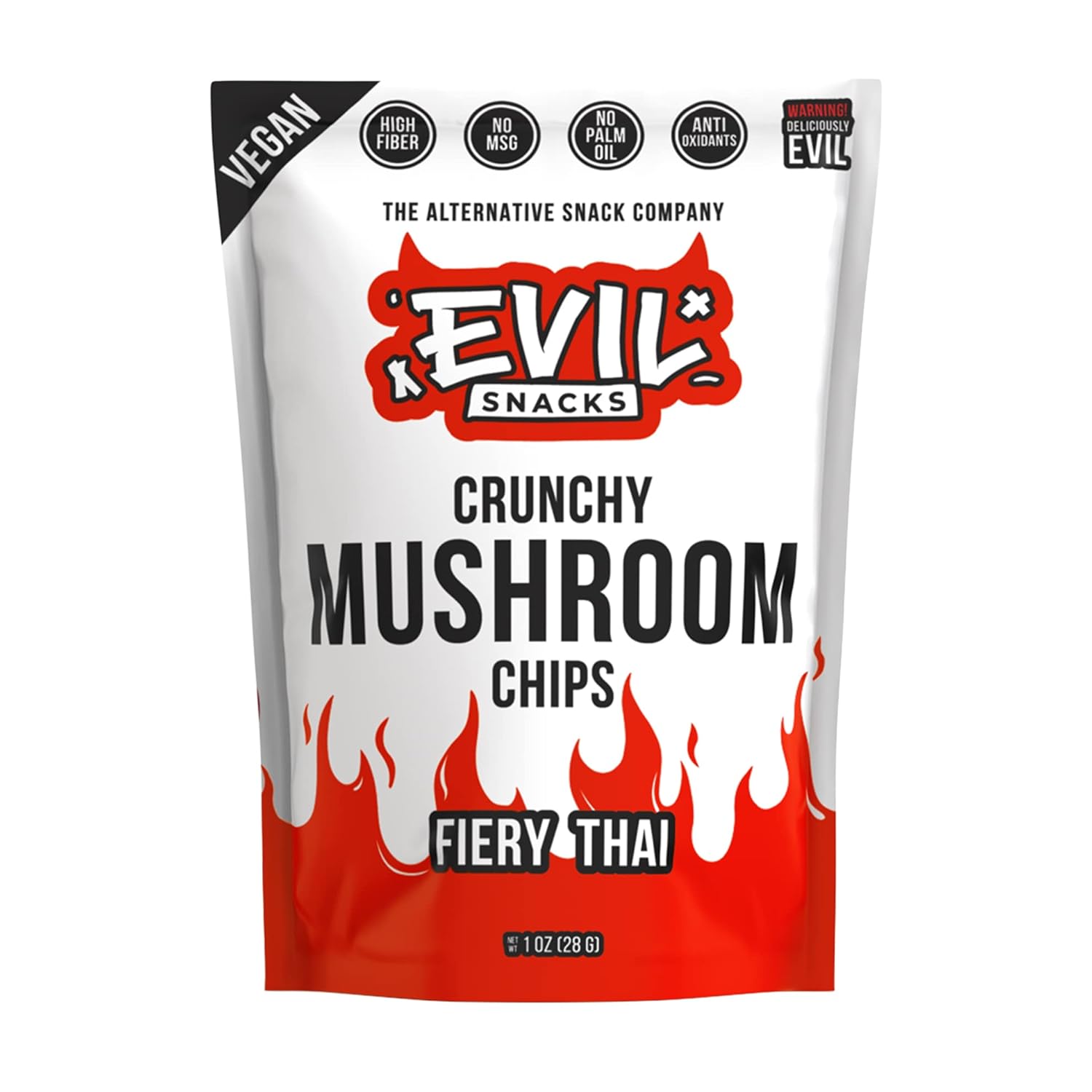 Amazon.com : EVIL SNACKS Organic Mushroom Chips - FIERY THAI - Healthy ...