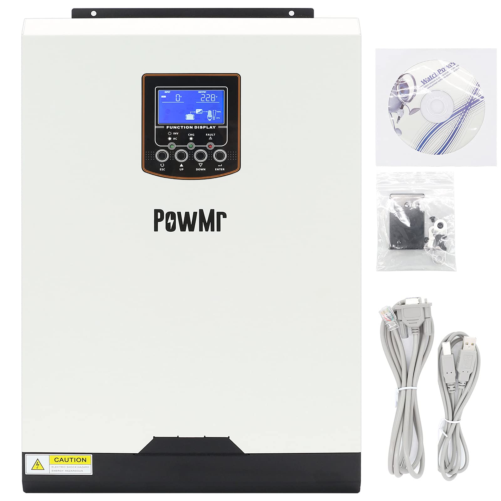 Buy PowMr 3000W Solar Inverter 24V to 230V, Off Grid Pure Sine Wave ...