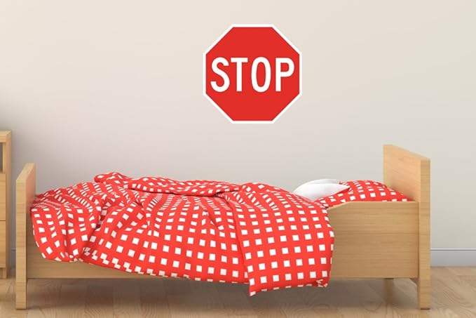 Amazon.com: Street & Traffic Sign Wall Decals - Stop Sign - 12 inch ...