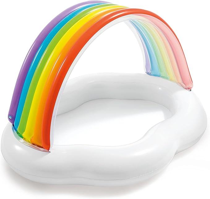 Amazon.com: Intex Rainbow Cloud Inflatable Baby Pool, for Ages 1-3 ...