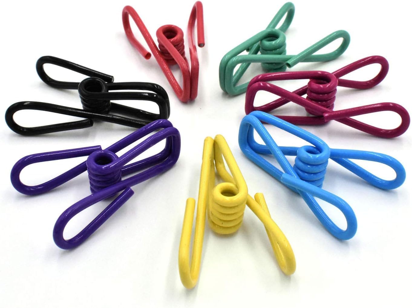 Amazon.com: Renashed 50 Pack Steel Wire Clip Utility Clips Colorful ...
