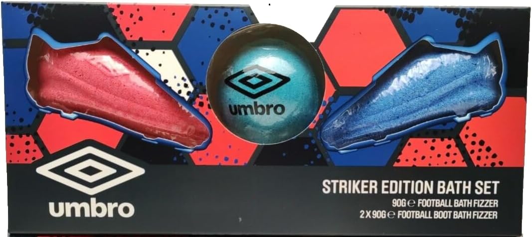 Set of 3 Football Bath Bombs Fizzers Red Blue Ball Boot : Amazon.co.uk ...