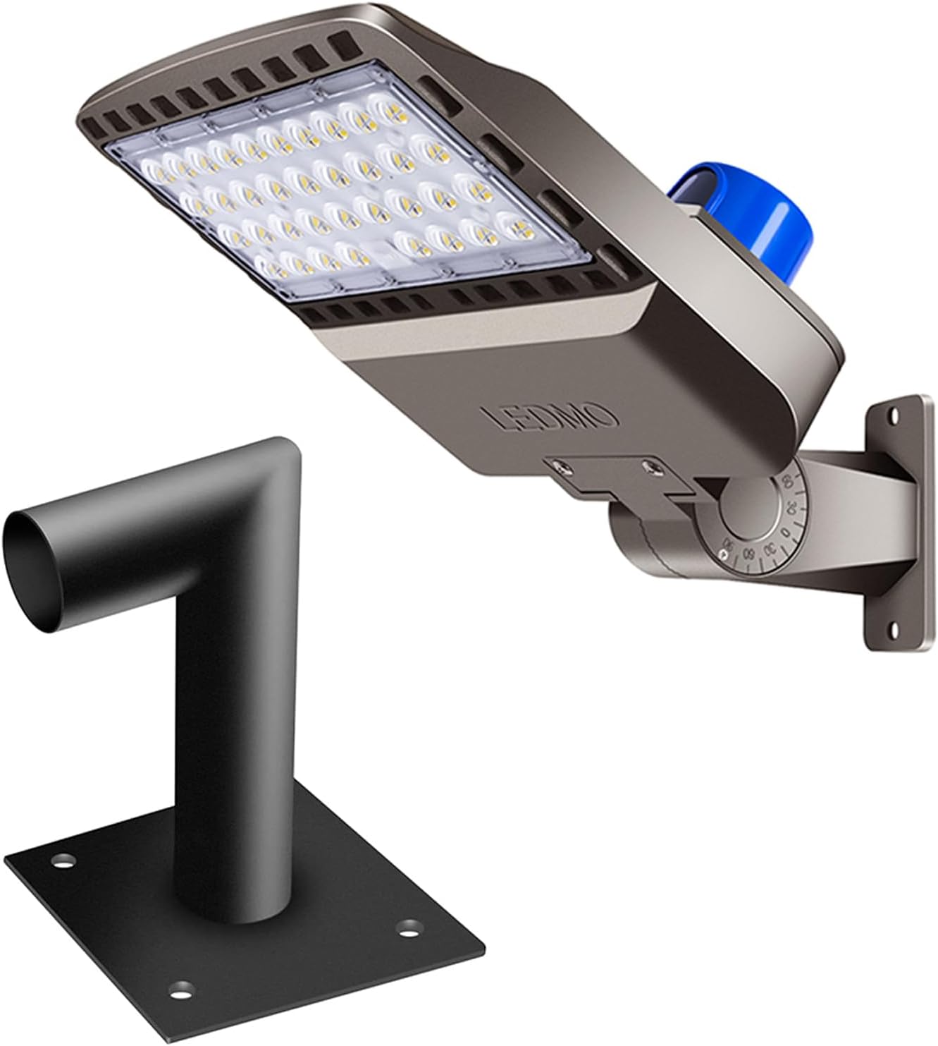 LEDMO 150W LED Parking Lot Lights Bundle 90 Degree Wall Mount Bracket ...