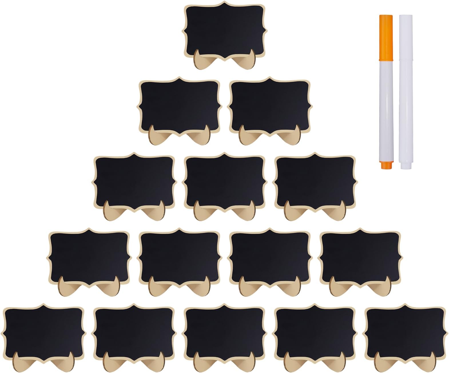 Amazon.com: LNAUJS 15 Pcs Small Chalkboards, Mini Wave-Shaped Wedding ...