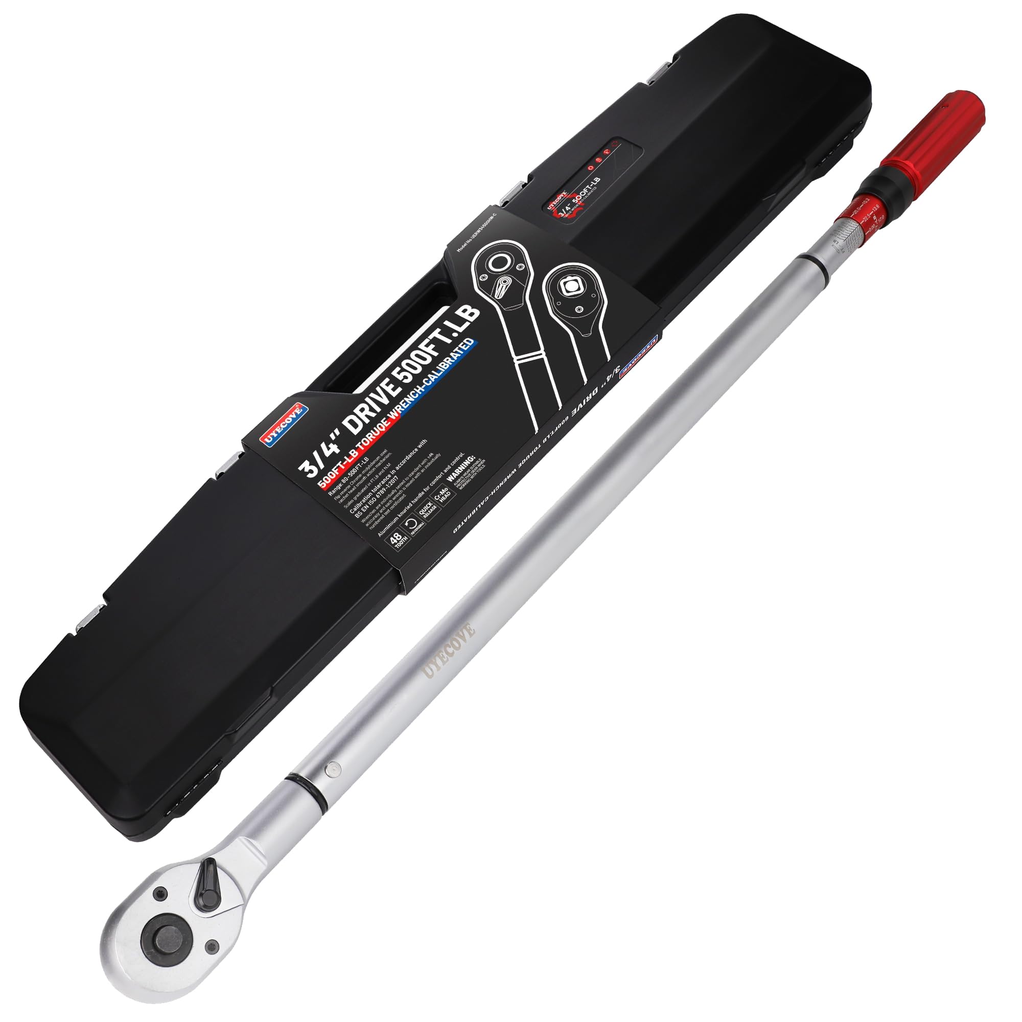 Snapklik.com : UYECOVE 3/4 Inch Torque Wrench, 48 Tooth Torque Wrench 3 ...