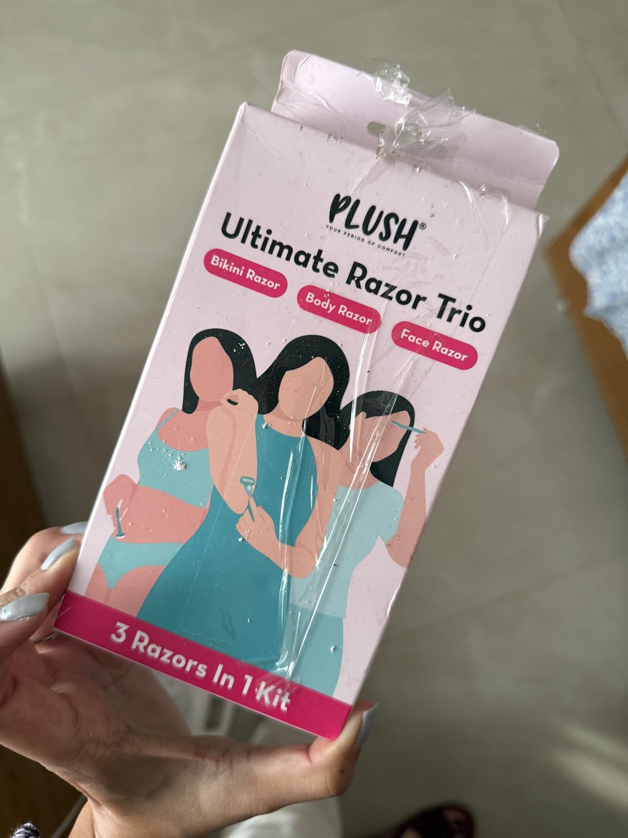 Plush The Ultimate Razor Trio Kit | Bikini, Body & Face Razor for Woman ...