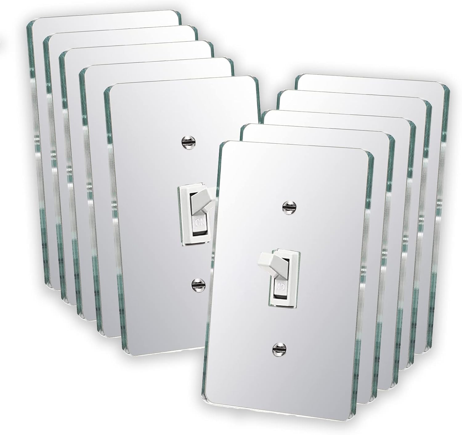 10PC Mirror Light Switch Plates Single Toggle 4.72" X 2.91" Switch ...