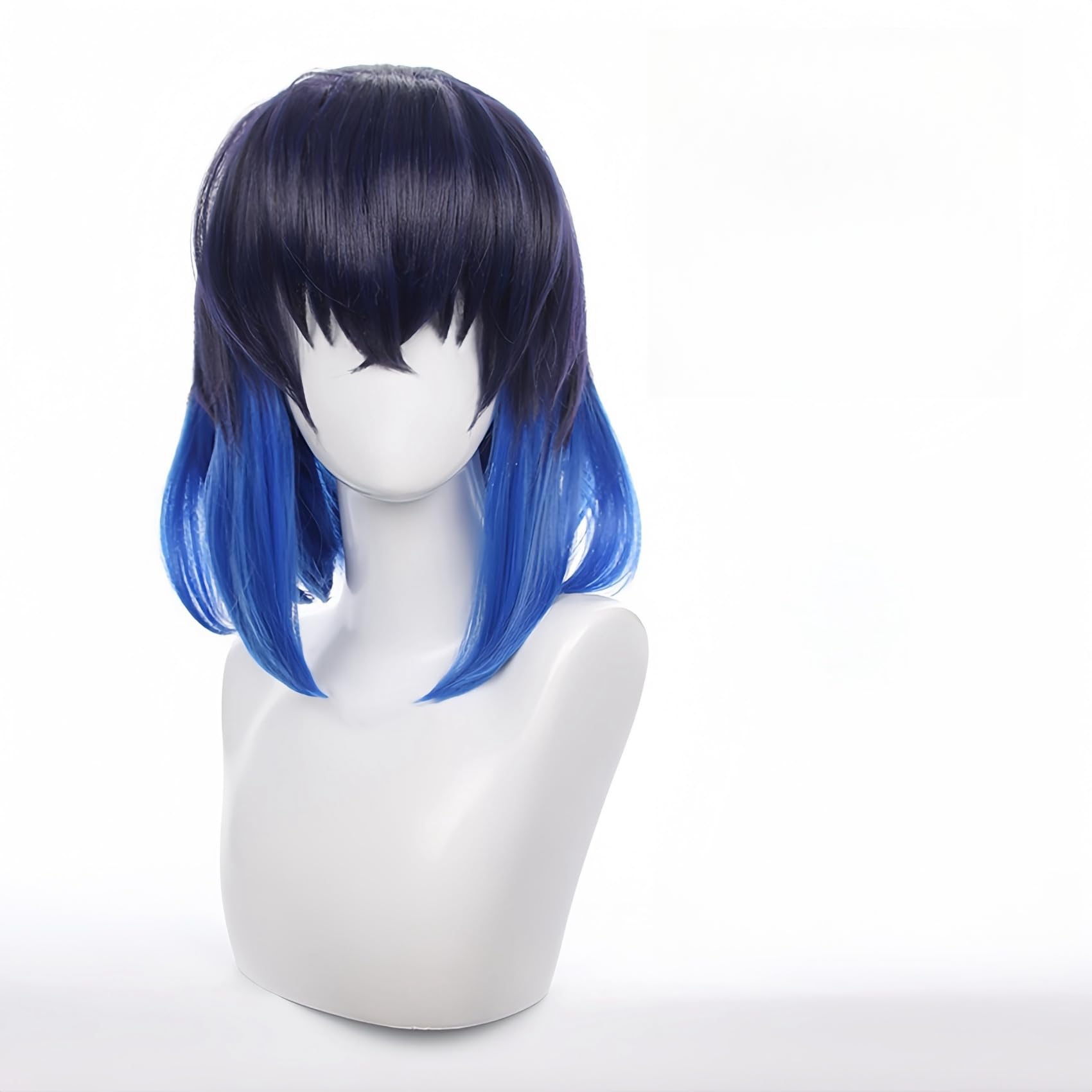 Amazon.com: Inosuke Hashibira Cosplay Wig for kimetsu 鬼滅 Blue and black ...