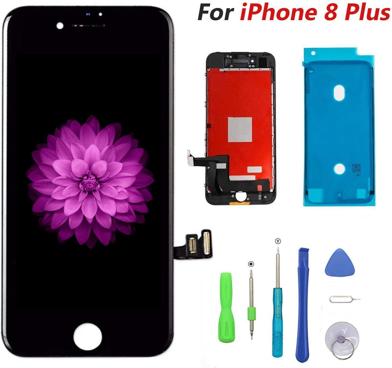 Amazon.com: for iPhone 8 Plus Screen Replacement Black, FFtopu iPhone 8 ...