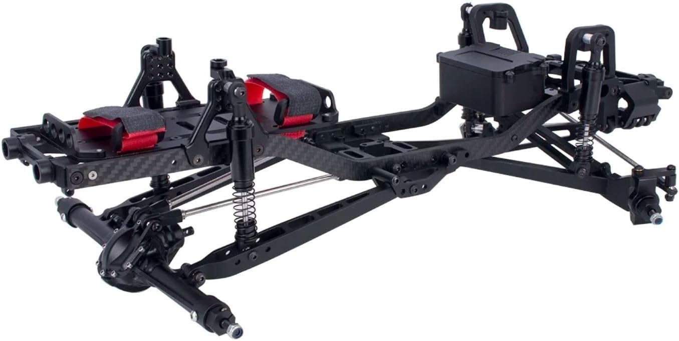 Amazon.com: 1/10 Scale CNC Metal Chassis Kit for RC Track Vehicle SCX10 ...