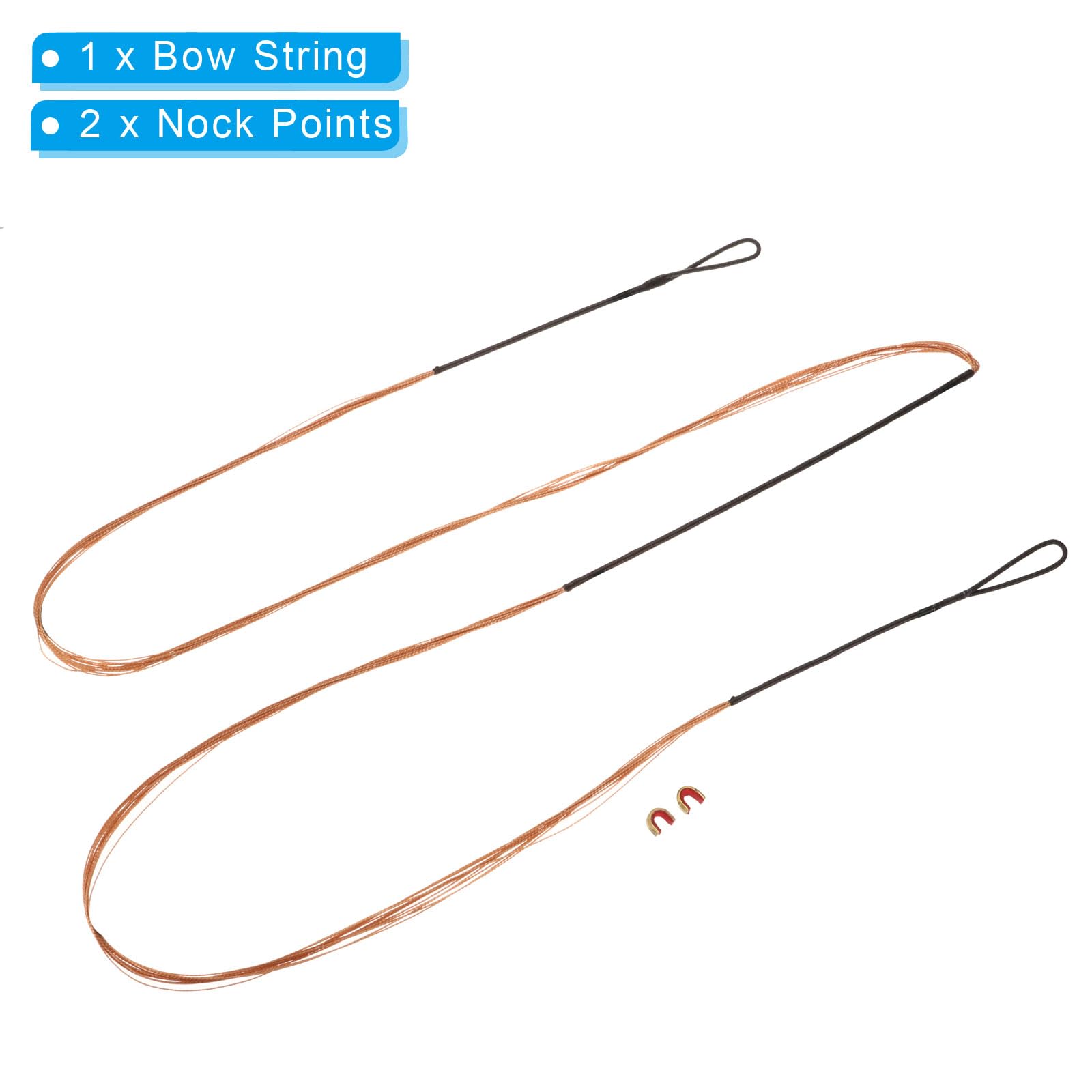 PATIKIL Bow String Replacement,12 Strands Recurve Bowstring with Nock ...