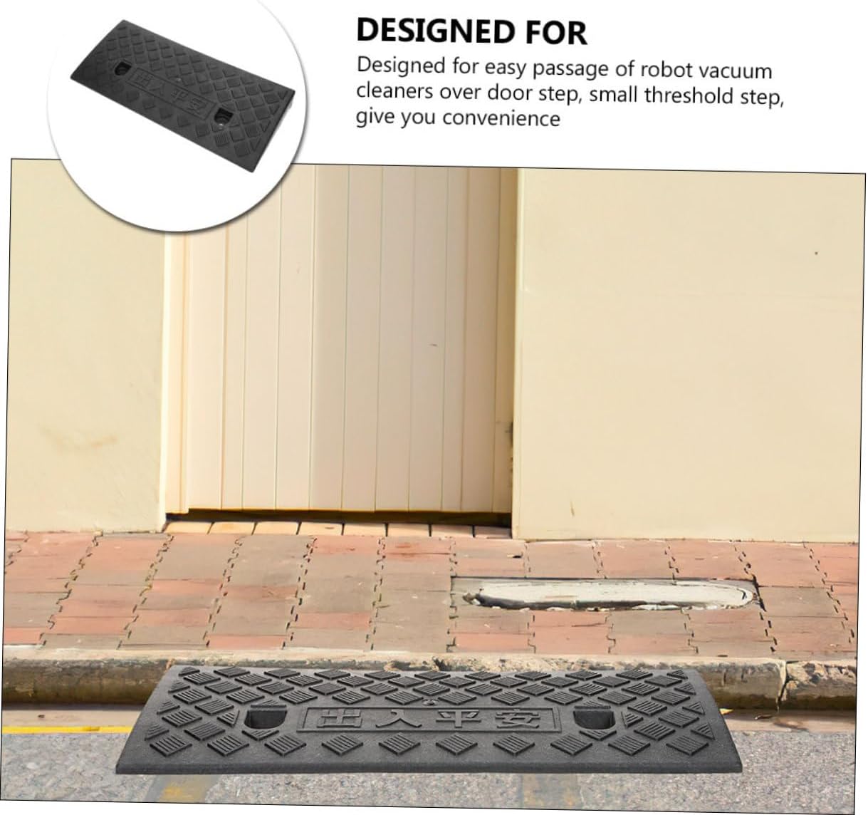 SECFOU ramp mat Rubber Threshold ramp Sweeping Robot ramp Cushion ...