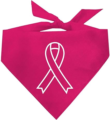 Amazon.com : Cancer Ribbon Breast Cancer Dog Bandana (Hot Pink, OS 810 ...