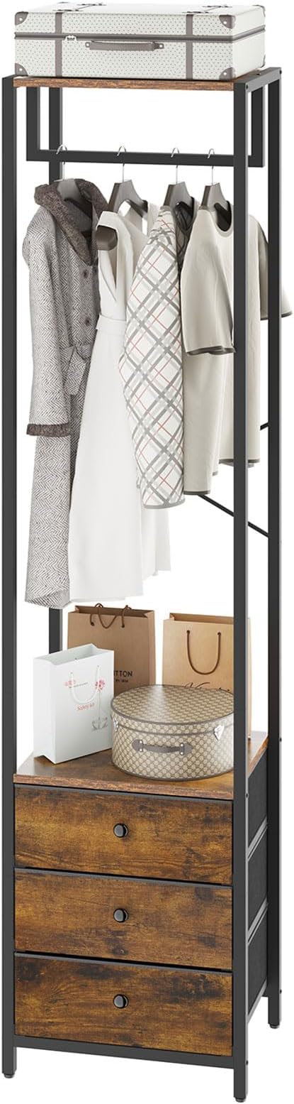 Amazon.com: YMYNY Garment Rack, Clothes Rack with Drawers, Freestanding ...