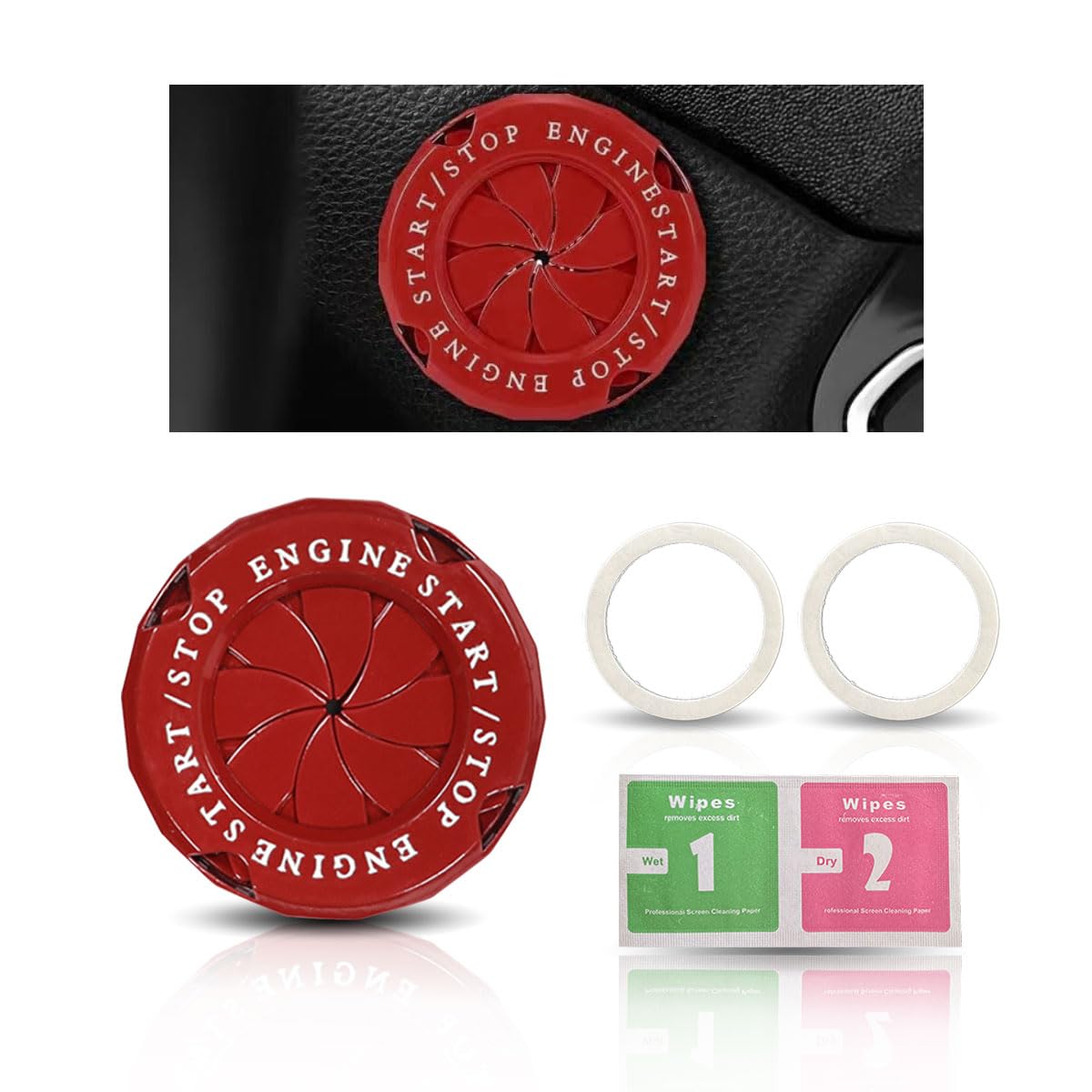 Snapklik.com : Car Push Start Stop Button Protector, Rotary Ignition ...