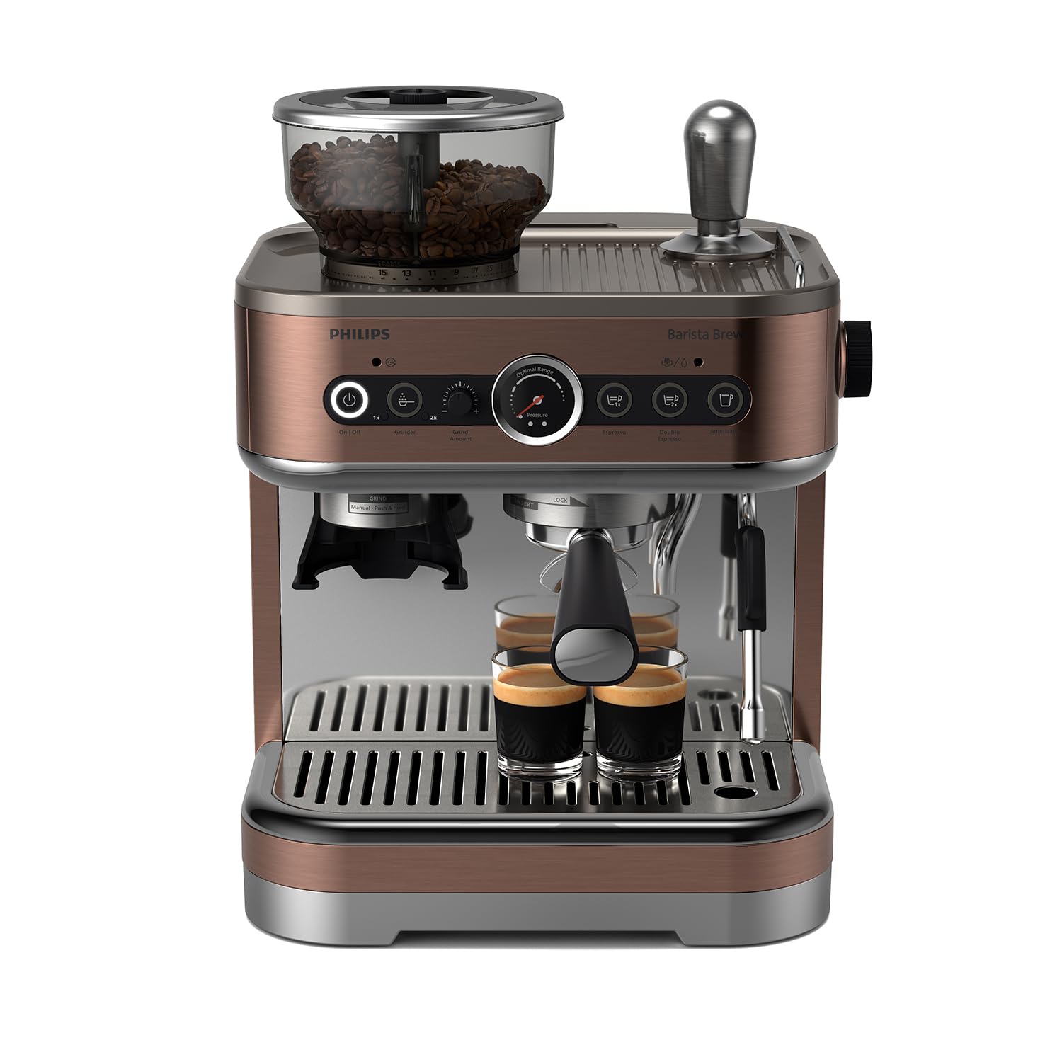 Amazon.com: PHILIPS Barista Brew Semi Automatic Espresso Machine ...