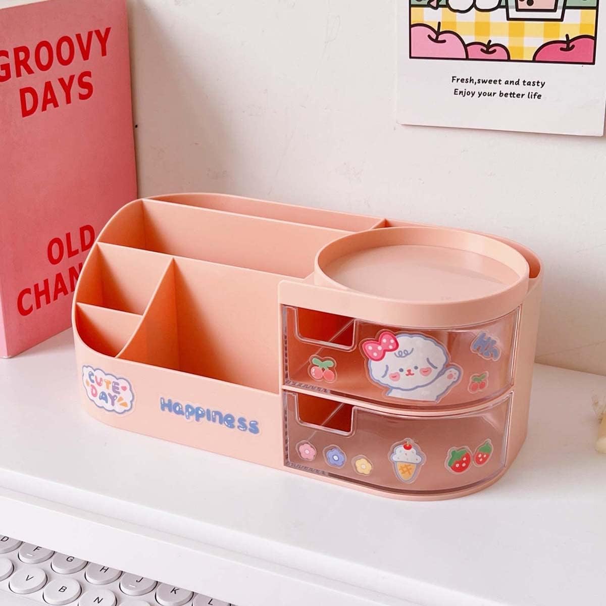 Amazon.com: Kawaii Stationery Storage Box Makeup Organizer Hand Account ...