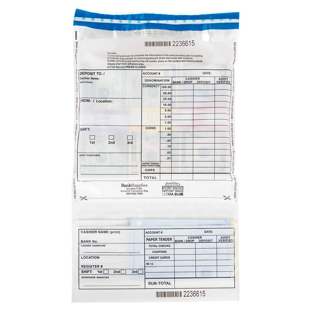Cash Deposit Bag Clear Plastic Small Bank Deposit Bags For Cash Cash ...