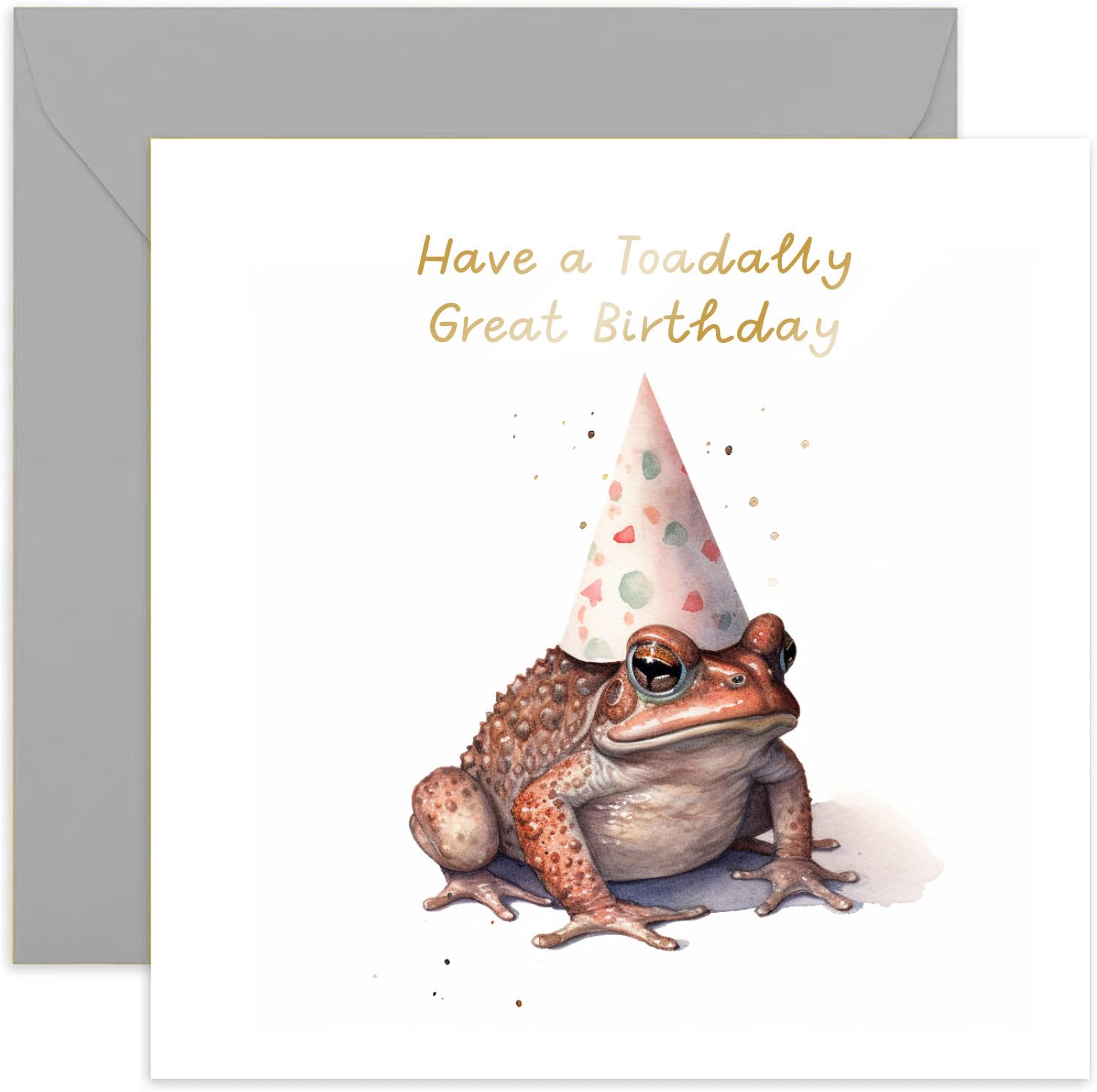 Amazon.com : Old English Co. Toad Birthday Card for Her - Funny Toad ...
