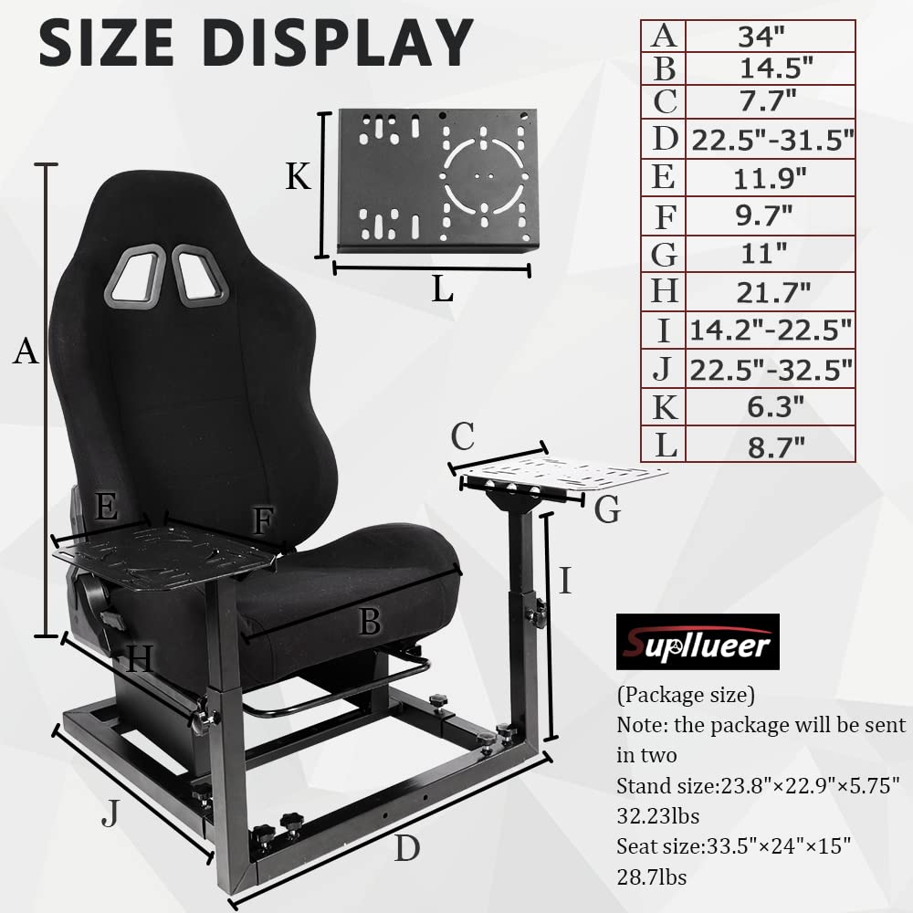 Snapklik.com : Supllueer Flight Game Black Seat Mount