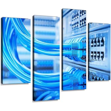 Amazon.com: network cable with high tech technology color background ...