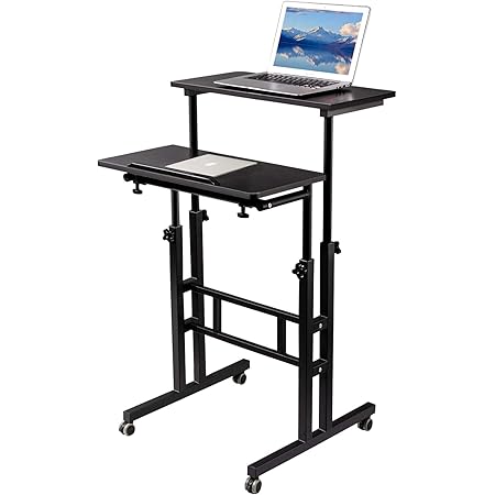 Amazon.com: AIZ Mobile Standing Desk, Adjustable Computer Desk Rolling ...