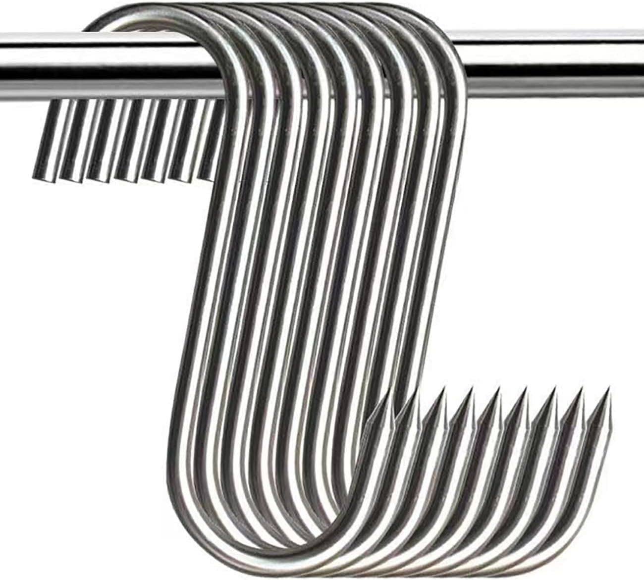 GYUEE Meat Hooks 20Pcs,Premium Butcher's Hook,Stainless Steel Wall S ...