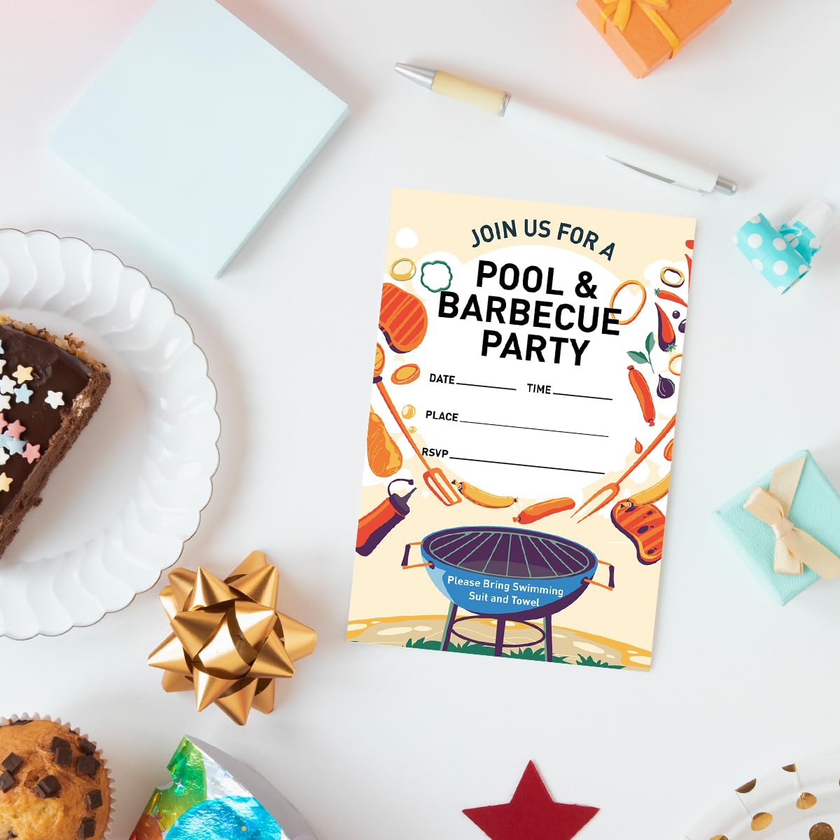 Summer Pool Cookout Invitations Dive Into Summer With Pool Party