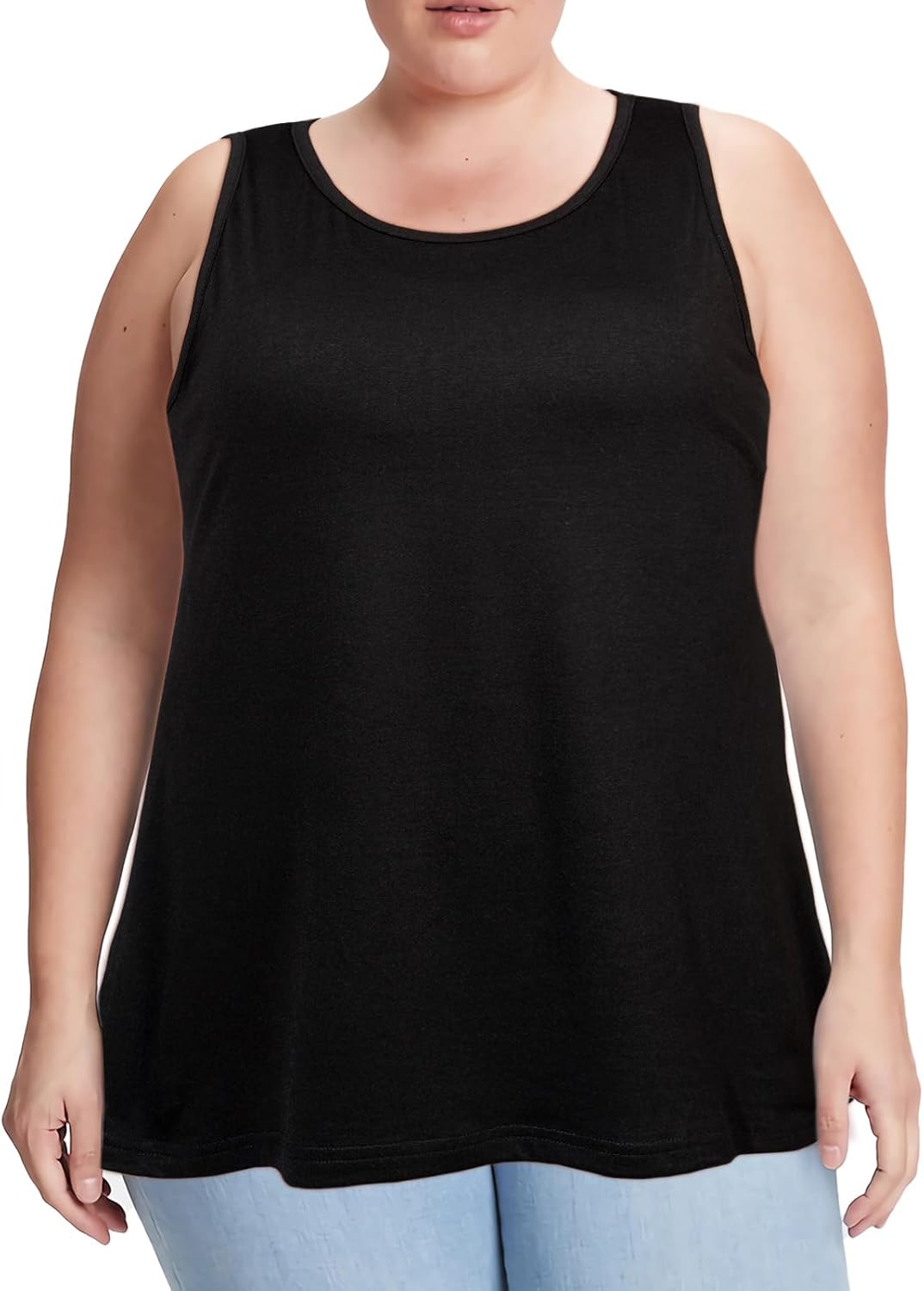 Plus Size Tank Tops for Women Summer Sleeveless Workout Tank Tops Scoop ...