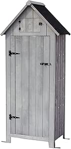 Amazon.com : DNYKER Outdoor Storage Shed, 70" Wood Garden Sheds with ...