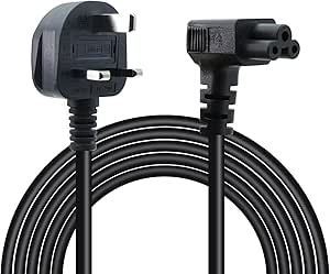 RIIEYOCA 90 Degree C5 Cloverleaf Mickey Mouse Power Supply Adapter Cord ...