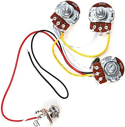 A250K + B250K Potentiometer Complete Guitar Wiring Circuit Harness for ...