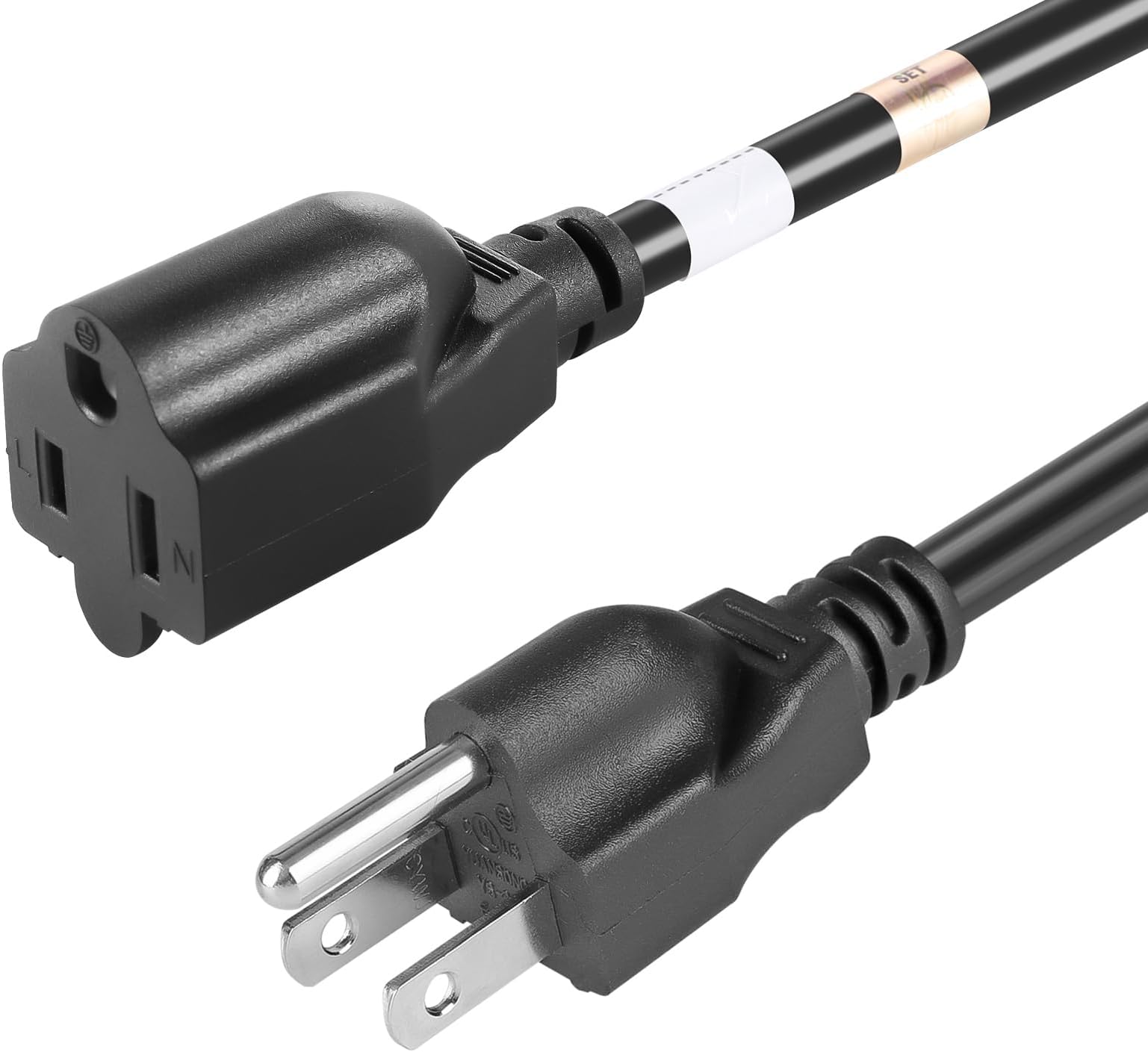 Amazon.com: VSEER 6 Feet 1875W 15A Heavy Duty Extension Cord Outlet ...
