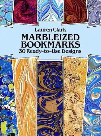 Amazon | Marbleized Bookmarks: 30 Ready-to-Use Designs | Clark, Lauren ...