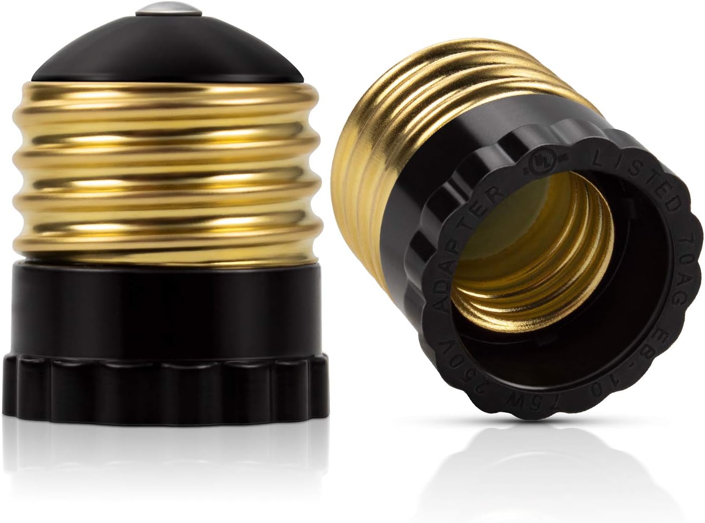 Amazon | Abishion E26 to E17口金変換アダプタ、LED電球ソケットアダプター、E26変換電球ソケット 、E26→E17 へ 電球ソケット、電球なし、PSE認証済(2個 ...